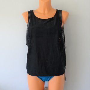 Nike | Swim | Nike 2 Piece Sport Mesh Layered Black Tankini Set | Poshmark